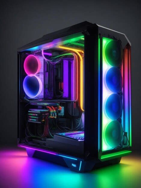 Premium Ai Image Rgb Super Computer