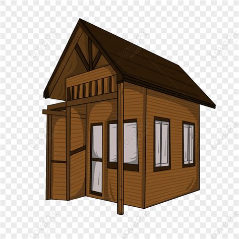 유럽식 통나무 집 일러스트 클립 아트갈색목조 주택 Png 일러스트 무료 다운로드 Lovepik