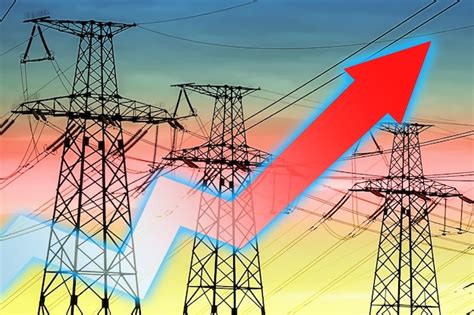 Gráficos de líneas eléctricas y flechas crisis energética concepto de