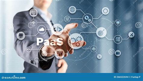 Platform As A Service PaaS Concept On Virtual Screen Stock Photo Image Of Digital Computer