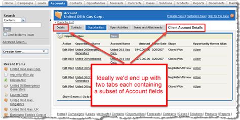 Architecture Split Account Fields Across Multiple Visualforce Tabs