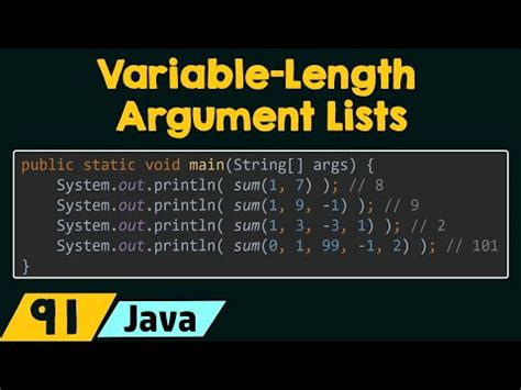 Variable Length Argument Lists In Java Empower Youth