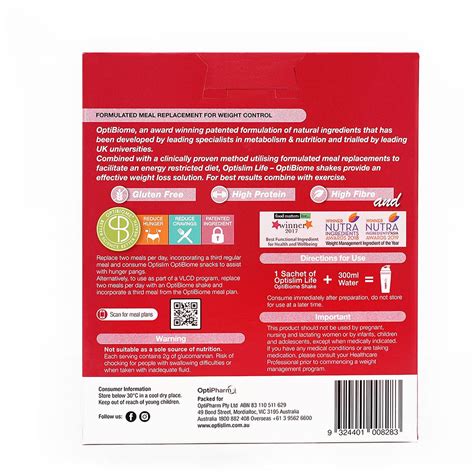 Optislim Optibiome Strawberry Shake 60g X 10 Pack Woolworths