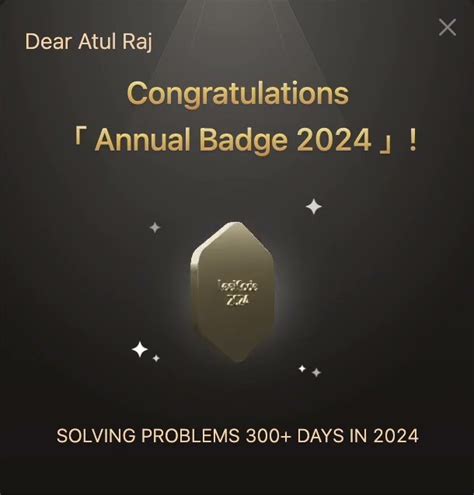 Got Annual Badge 🔥 Leetcodeproblem Dsa Leetcode Interview