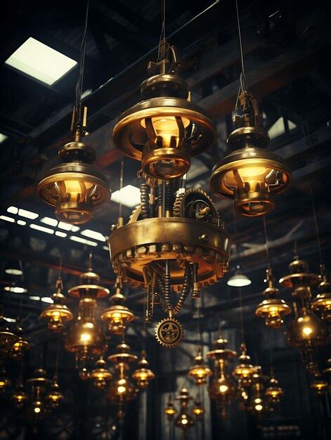 Premium Photo Robot Factory Room Metallic Color Theme Robot Assembly