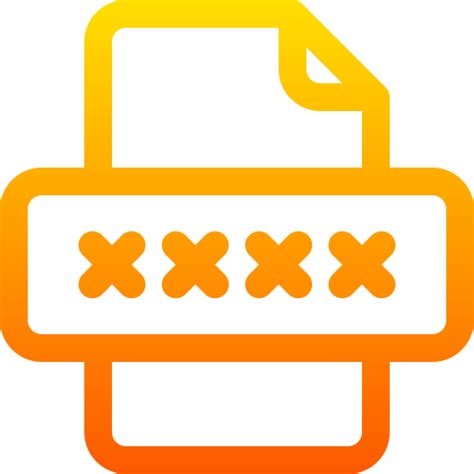 Password Basic Gradient Lineal Color Icon