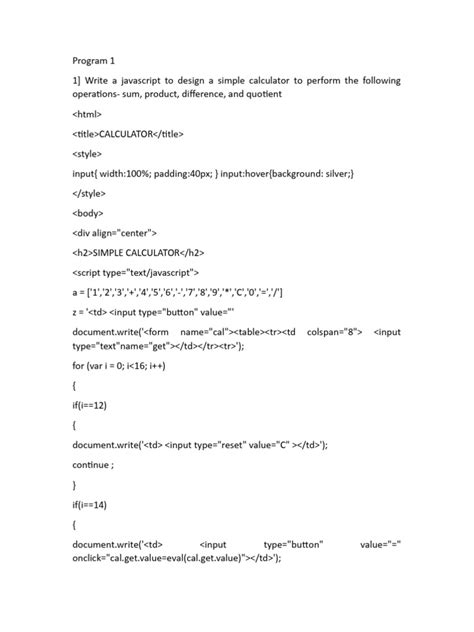 Web Programming All Programs Pdf Html Element Html5