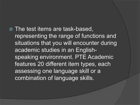 Pearson Test Of English Academic Test Ppt