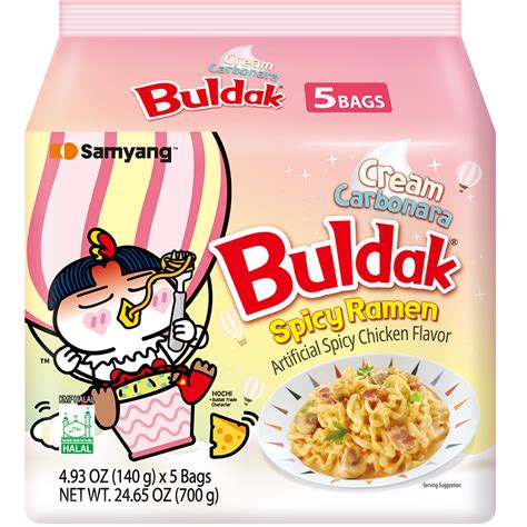 Samyang Buldak Cream Carbonara 140g 5 Pack Montreal Based Exotic
