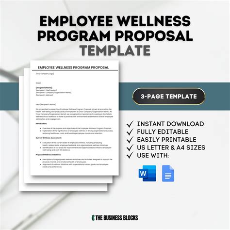 Employee Wellness Program Proposal Template Digital Download Etsy