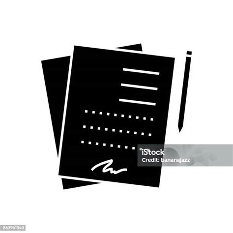 合同簽署檔圖示向量插畫孤立的背景上的標誌向量圖形及更多一個人圖片 一個人 人 人手 Istock
