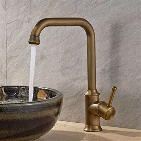 Mayabeque Antique Brass Single Handle Bathroom Sink Faucet At