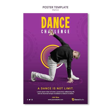 Dance Challenge Poster Template Free Psd File