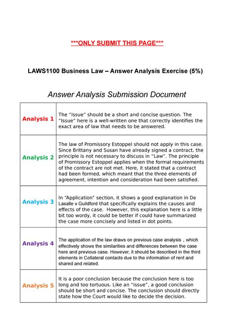 Problem Set Scenario Answer Analysis Exercises 1100 UQ Studocu