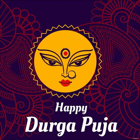 Happy Durga Puja Illustration Eps Illustrator  Psd Png Svg