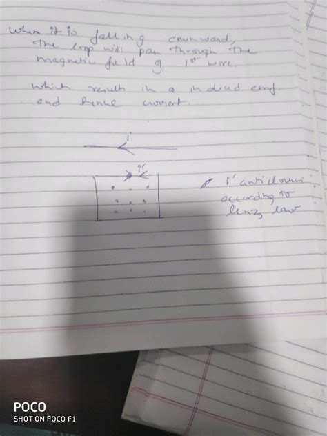 Current T Flows Through A Long Wire A Square Loop Made Of Conducting Wire Held Below The Wire