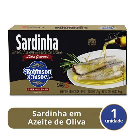 Sardinha Gourmet Robinson Crusoe Azeite De Oliva 125g Sonda