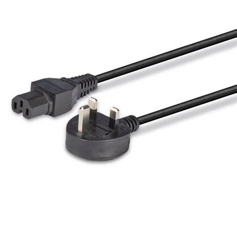 2m Mains Uk 3 Pin Plug To Hot Conditioned Iec C15 Power Cable Kettle