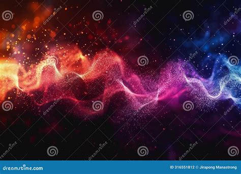 Digital Matrix Data Waveform On Music Dynamic Wave Abstract Concept