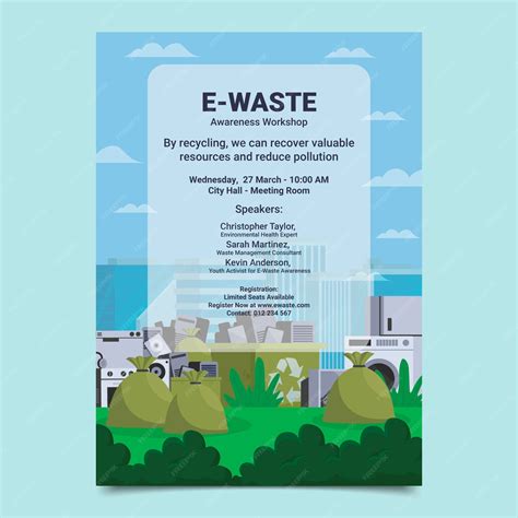 Premium Vector E Waste Template Design