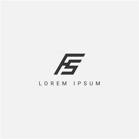 Alfabeto Letra Fs Sf Icono Logo Vector Vector Premium
