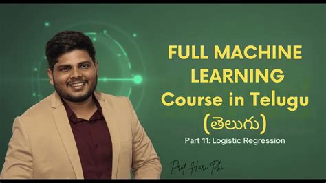 Logistic Regression Complete Machine Learning Course In Telugu Part