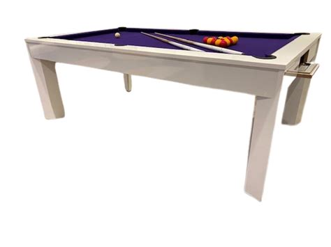 The Gloss White Diamond English Pool Dining Table By Superpool