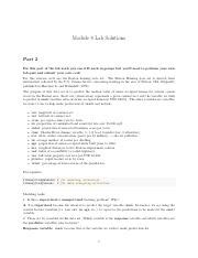 Lab Solutions Pdf Module Lab Solutions Part For This Part Of The Lab Work You Can Still