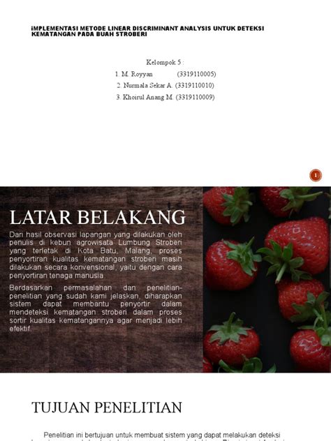 Implementasi Metode Linear Discriminant Analysis Untuk Deteksi Kematangan Pdf
