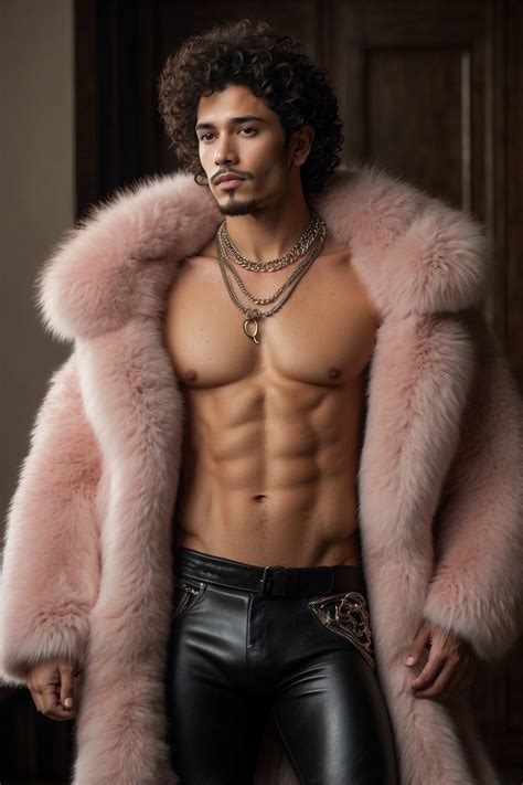 Ai Generated Men Sweet Decadence In Soft Leathers And Furs 1