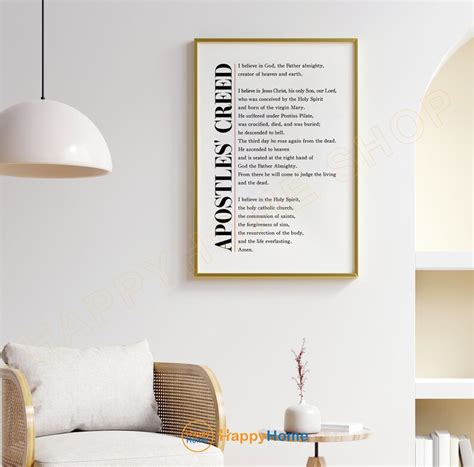 The Apostles Creed Wall Art Bible Verse Prayer Wall Art Scripture