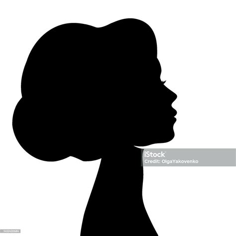 우아한 헤어 스타일 벡터 젊은 여성 얼굴 디자인 스타일 헤어가있는 뷰티 걸 헤드 패션 레이디 그래픽 초상화가있는 아름다운 여성