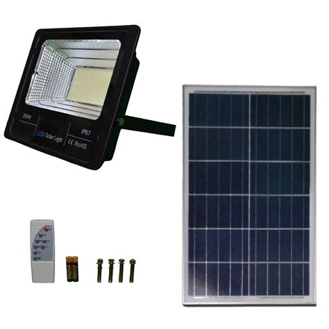 Faro Led Con Pannello Solare Fotovoltaico Crepuscolare 100w Per Esterno