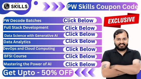 Pw Skills Coupon Code Upto 50 Off Pw Offers