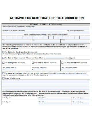 20 Free Affidavit Form Samples To Download