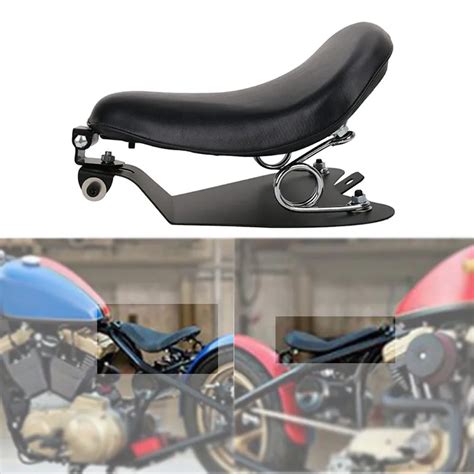 1Set Black Motorcycle Solo Driver Seat 3 Spring Bracket Kit For