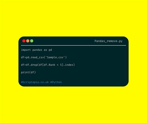 Python Pandas Delete Rows Based On Condition Design Talk