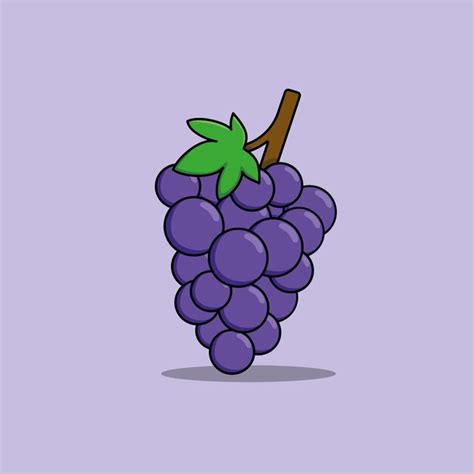 Un Vector Simple De Una Fruta De Uva Vector Premium