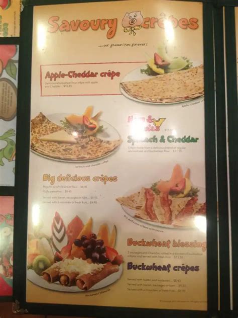 Menu At Cora Breakfast And Lunch Restaurant Edmonton 178 Street Nw