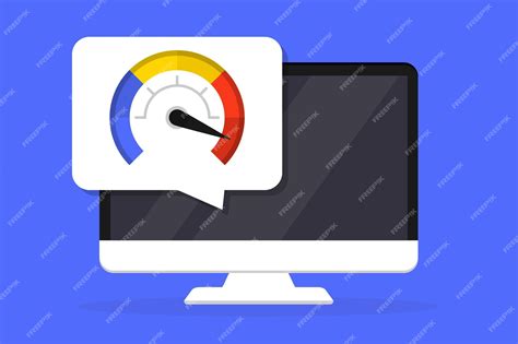 화면에 인터넷 연결 속도 테스트가 있는 컴퓨터 웹 페이지에서 인터넷 다운로드 속도 테스트 속도 테스트 및 네트워크 성능 정보