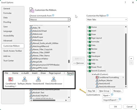 Menambahkan Menu Favorit E Audit Utilities Di Quick Toolbar E
