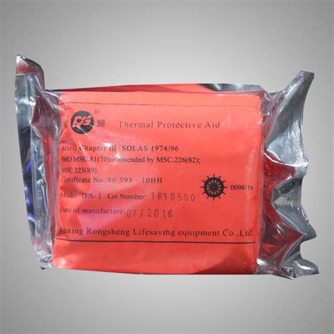 Thermal Protective Aids Solas Approved Wheel Marked Make Shm