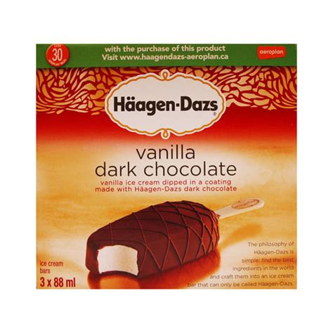 Haagen Dazs Vanilla Dark Chocolate Bars