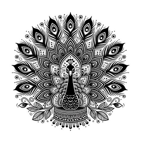 Mandalas De Pavo Real Mandalas Para Imprimir Y Colorear Coloreando