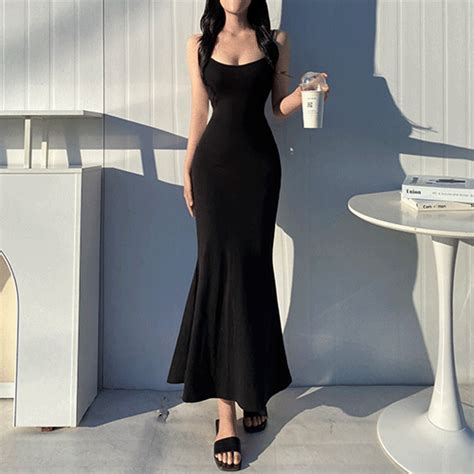 문비 머메이드 나시 롱 원피스 스트라이프 단가라 슬리브리스 여름 Ops 데이트룩 데일리룩 꾸안꾸룩 에이블리