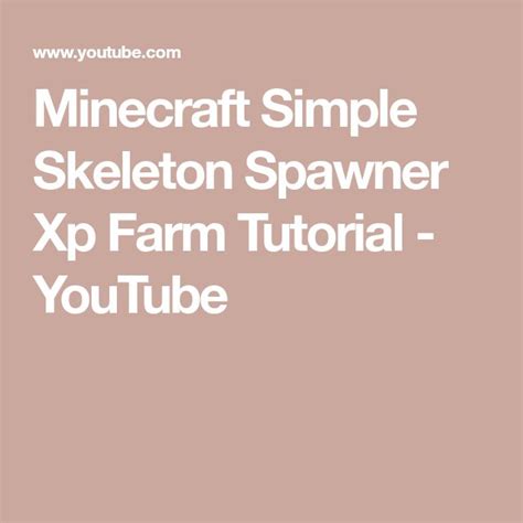 Minecraft Simple Skeleton Spawner Xp Farm Tutorial Tutorial Minecraft Tutorial Minecraft