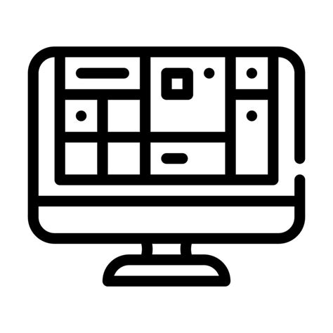 Table Of Operating System Line Icon Vector Illustration 8161431 Vector Art At Vecteezy