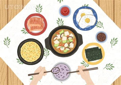 원테이블001 Spai552 유토이미지 일러스트 한식 웹 웹소스 모바일 모바일소스 앱 앱소스 소스 오브젝트