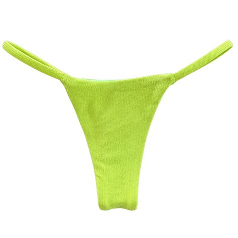 Biquíni Calcinha Basic Lima Texturizado Fixa Brava Beachwear
