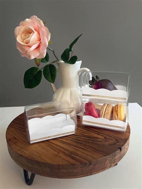 Clear Macaron Box Pack Of 20 Party Favor Boxes Wedding Etsy Party